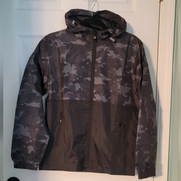 Jackets & Coats | Mens Black Camo Windbreaker Brand New | Poshmark